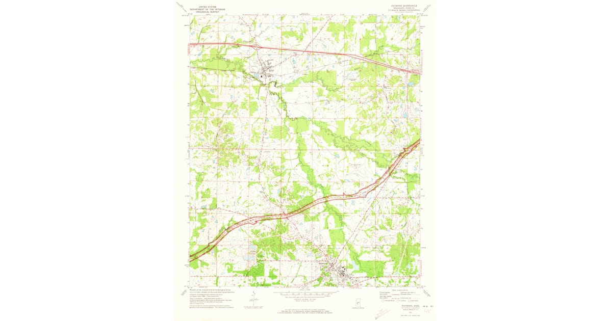 1971 Map of Raymond, MS — High-Res | Pastmaps