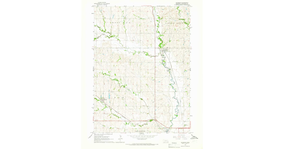 1964 Map of Raymond, NE — High-Res | Pastmaps