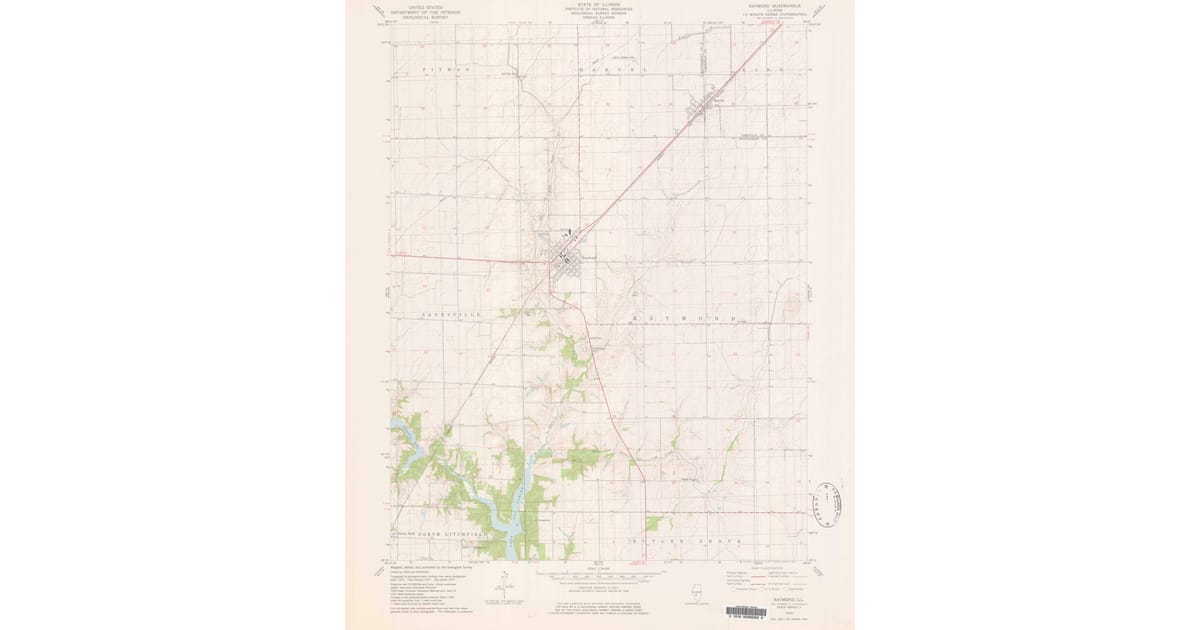 1979 Map of Raymond, IL — High-Res | Pastmaps