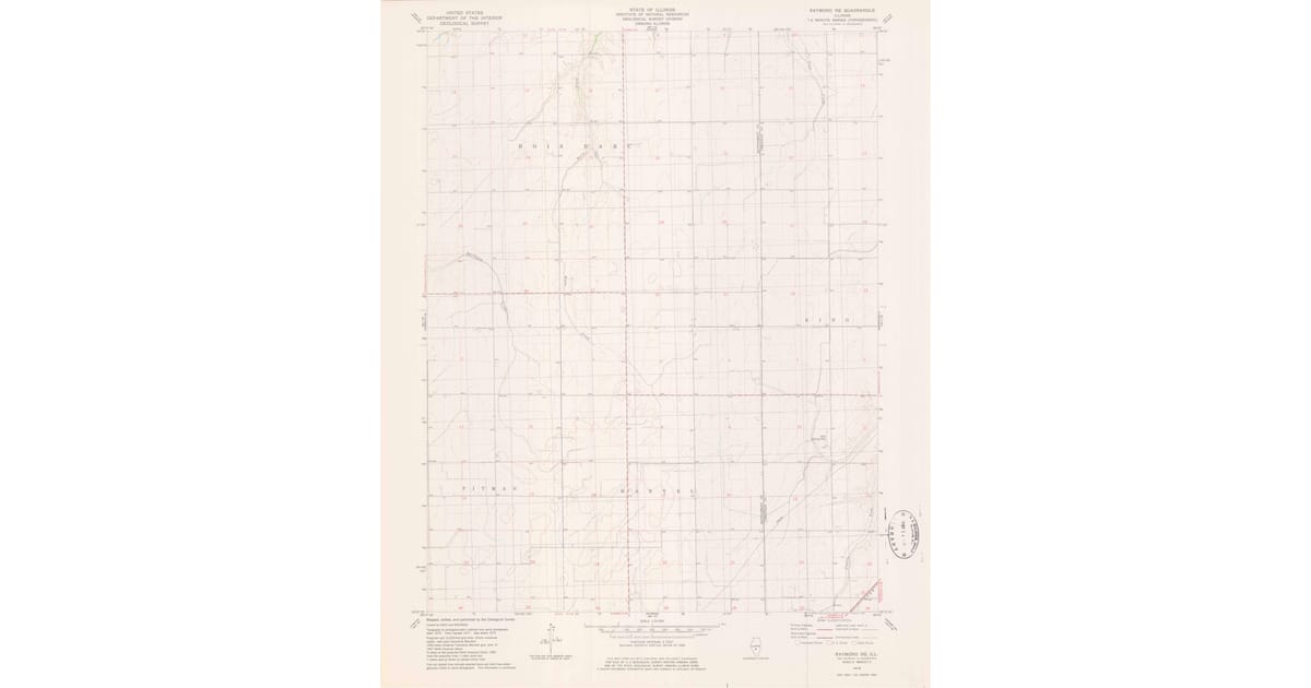 1979 Map of Raymond NE, Montgomery County, IL — High-Res | Pastmaps