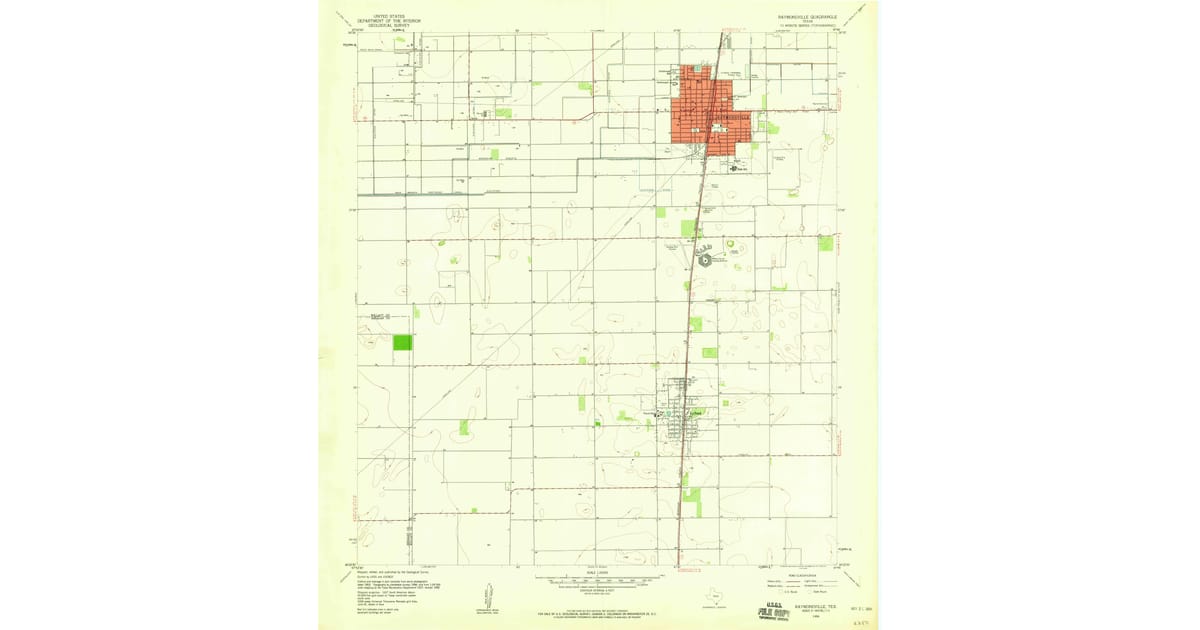 1956 Map of Raymondville, TX — High-Res | Pastmaps