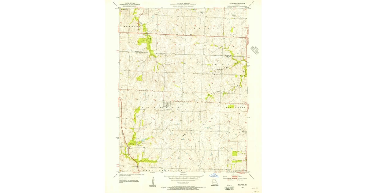 1954 Map of Raymore, MO — High-Res | Pastmaps