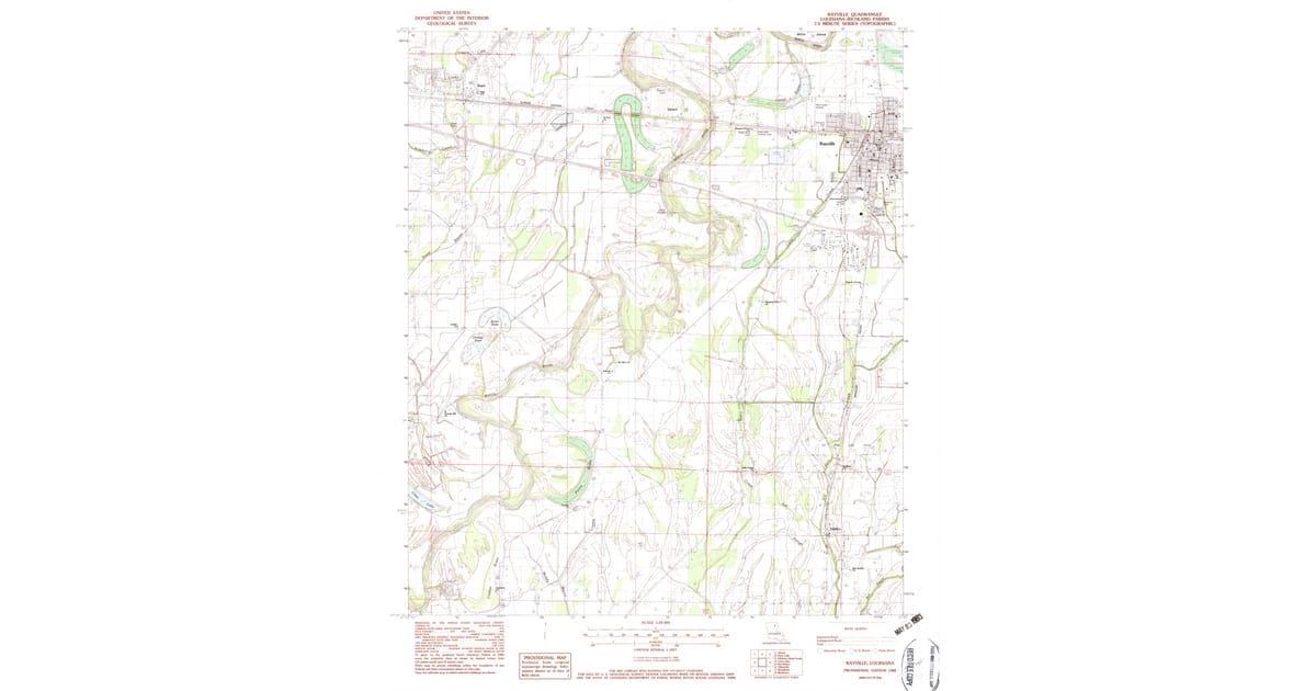 1980s Maps of Rayville, LA | Pastmaps