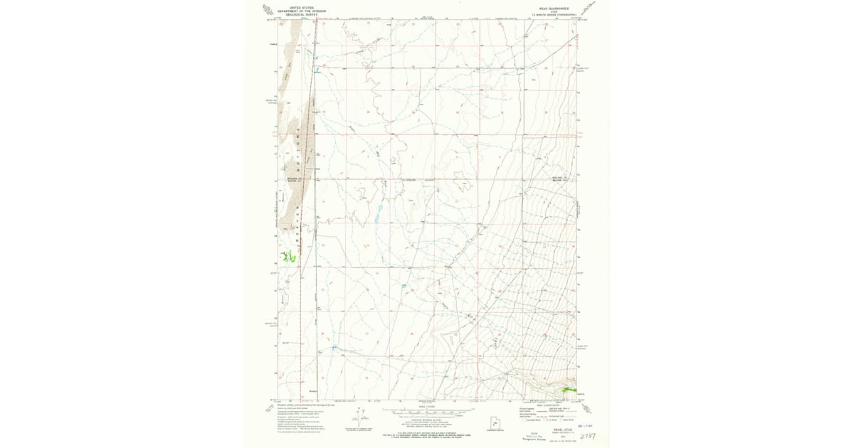 1973 Map of Read, Beaver County, UT — High-Res | Pastmaps