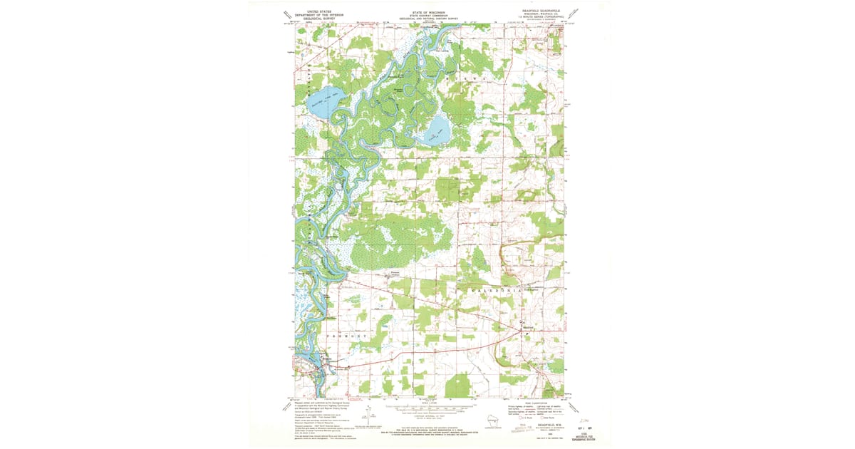 1969 Map of Readfield, Waupaca County, WI — High-Res | Pastmaps