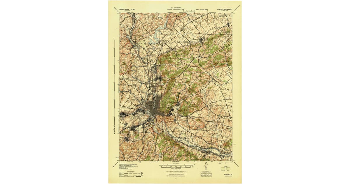 1944 Map of Reading, PA — High-Res | Pastmaps