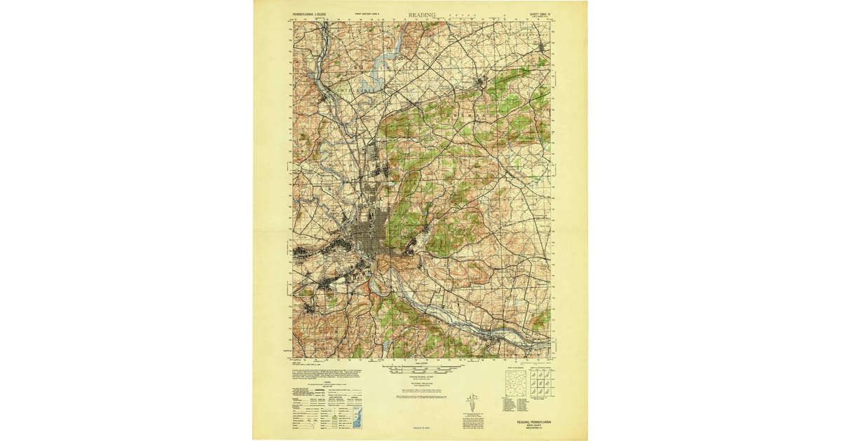 1946 Map of Reading, PA — High-Res | Pastmaps