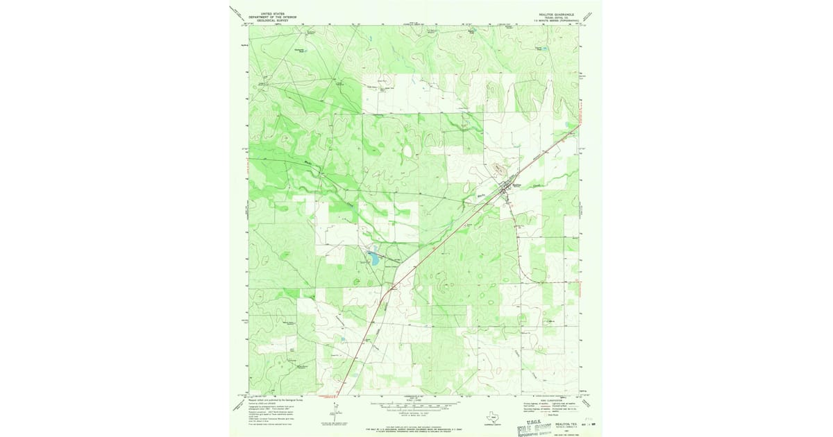 1967 Map of Realitos, TX — High-Res | Pastmaps