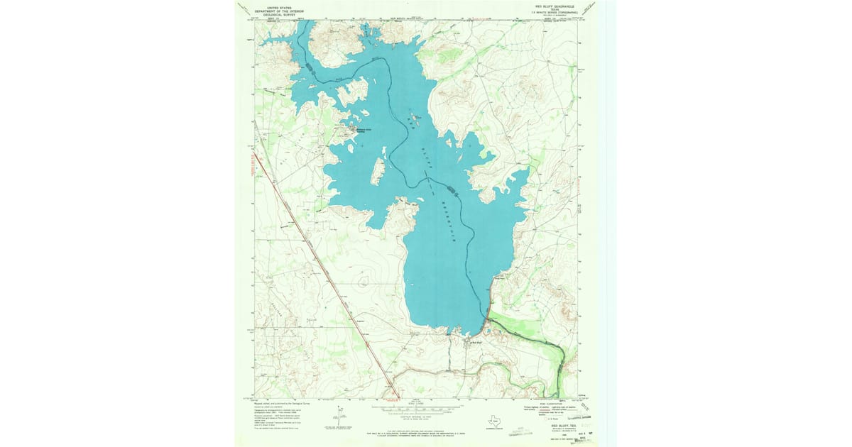 1968 Map of Red Bluff, Reeves County, TX — High-Res | Pastmaps