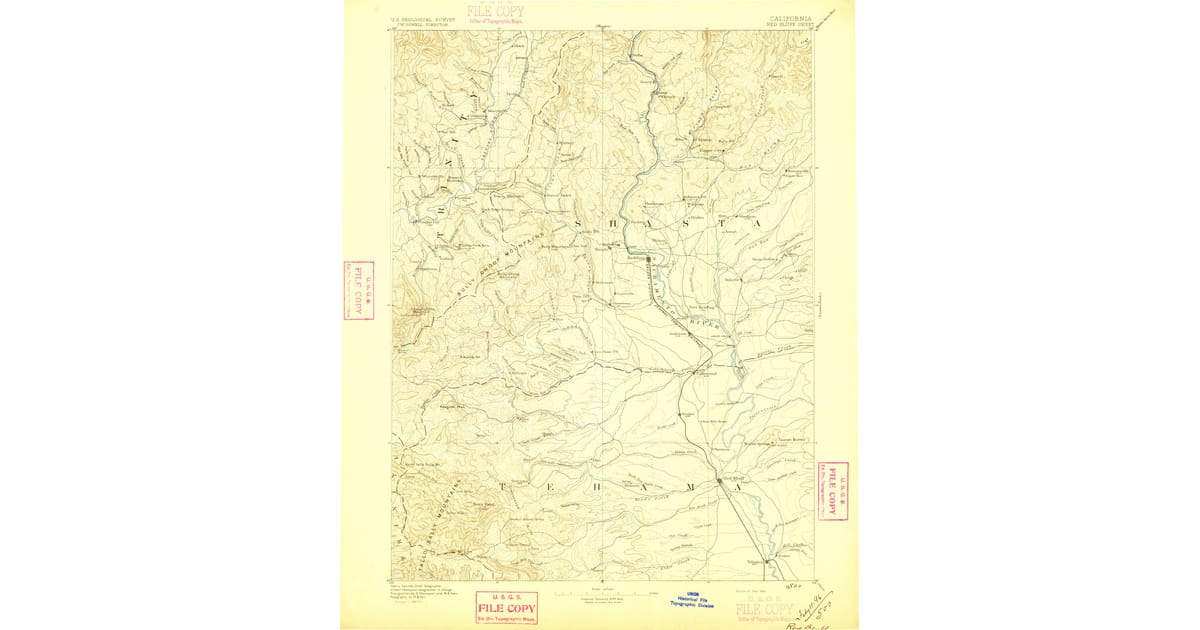 1894 Map of Red Bluff, CA — High-Res | Pastmaps