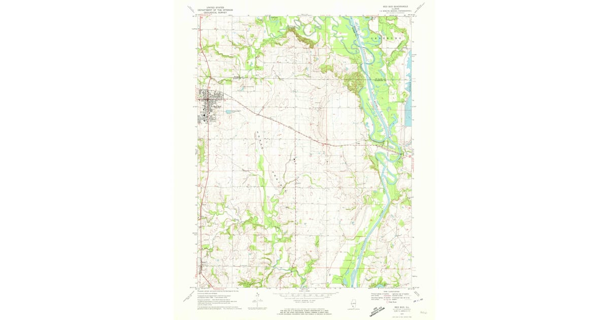 1970 Map of Red Bud, IL — High-Res | Pastmaps