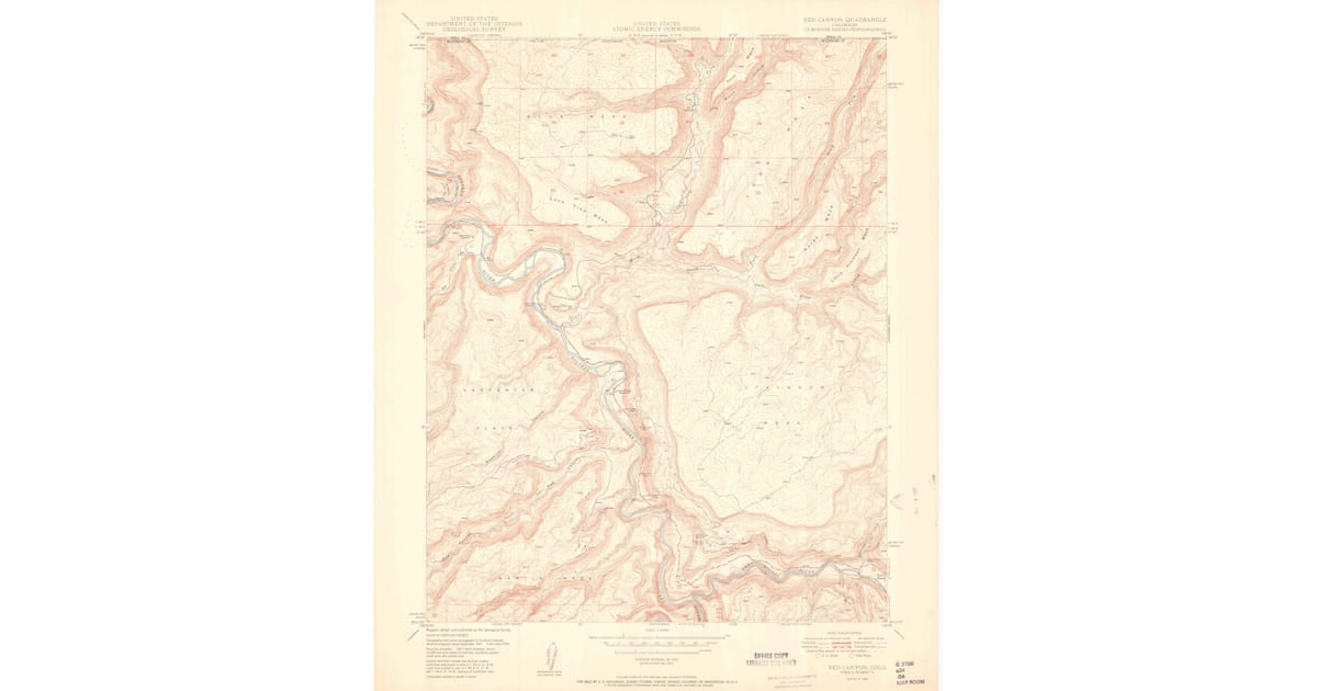 1950 Map of Red Canyon, Montrose County, CO — High-Res | Pastmaps