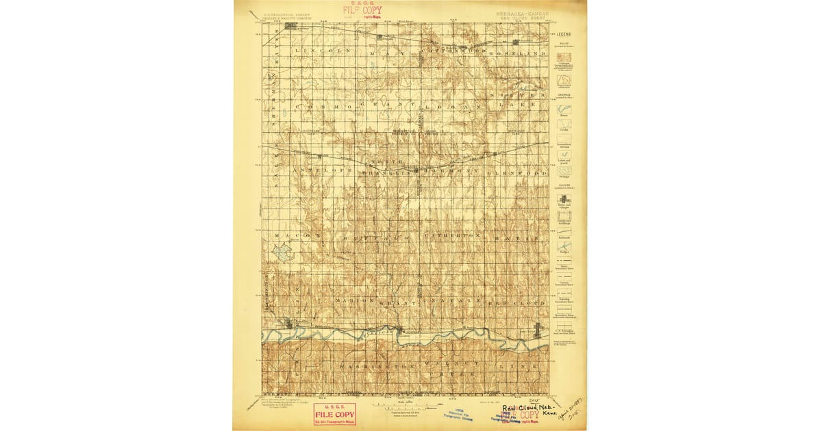 Old Maps of Holstein, NE for Hiking & Exploration | Pastmaps