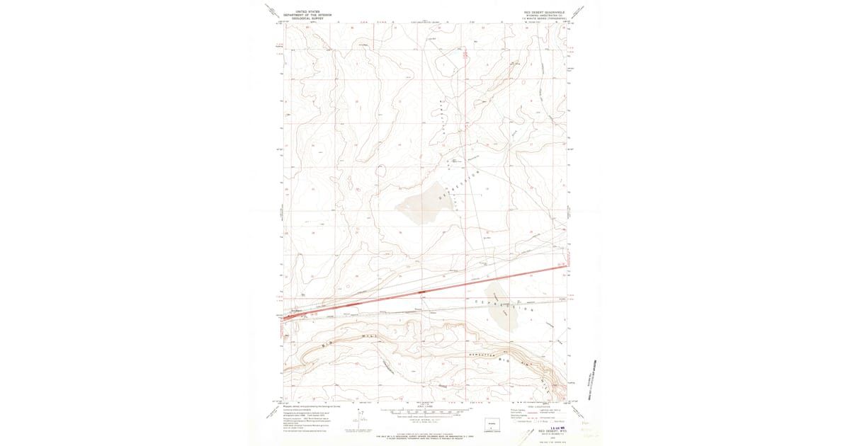 1970 Map of Red Desert, Sweetwater County, WY — High-Res | Pastmaps