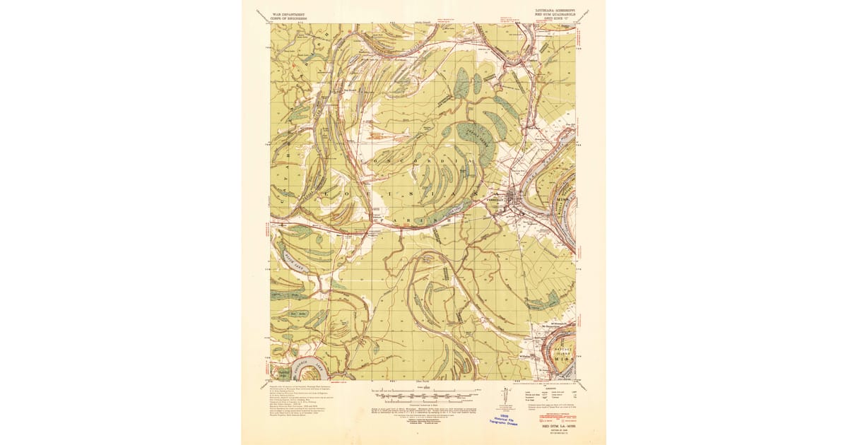 1930s Maps of Ferriday, LA | Pastmaps