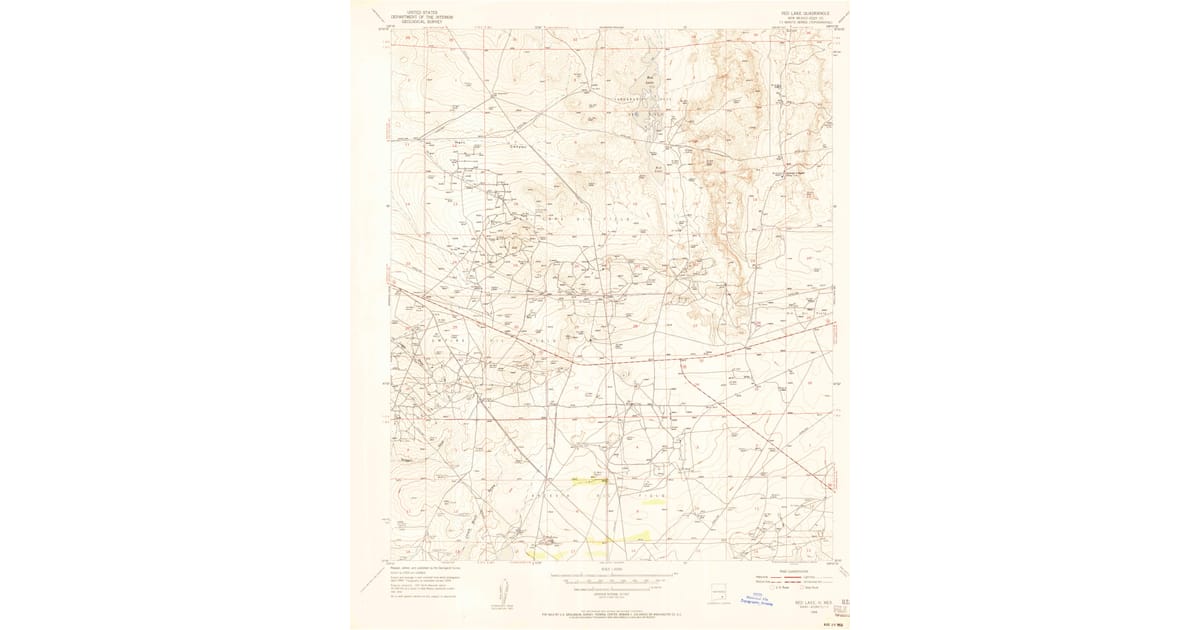 1955 Map of Red Hill, Catron County, NM — High-Res | Pastmaps
