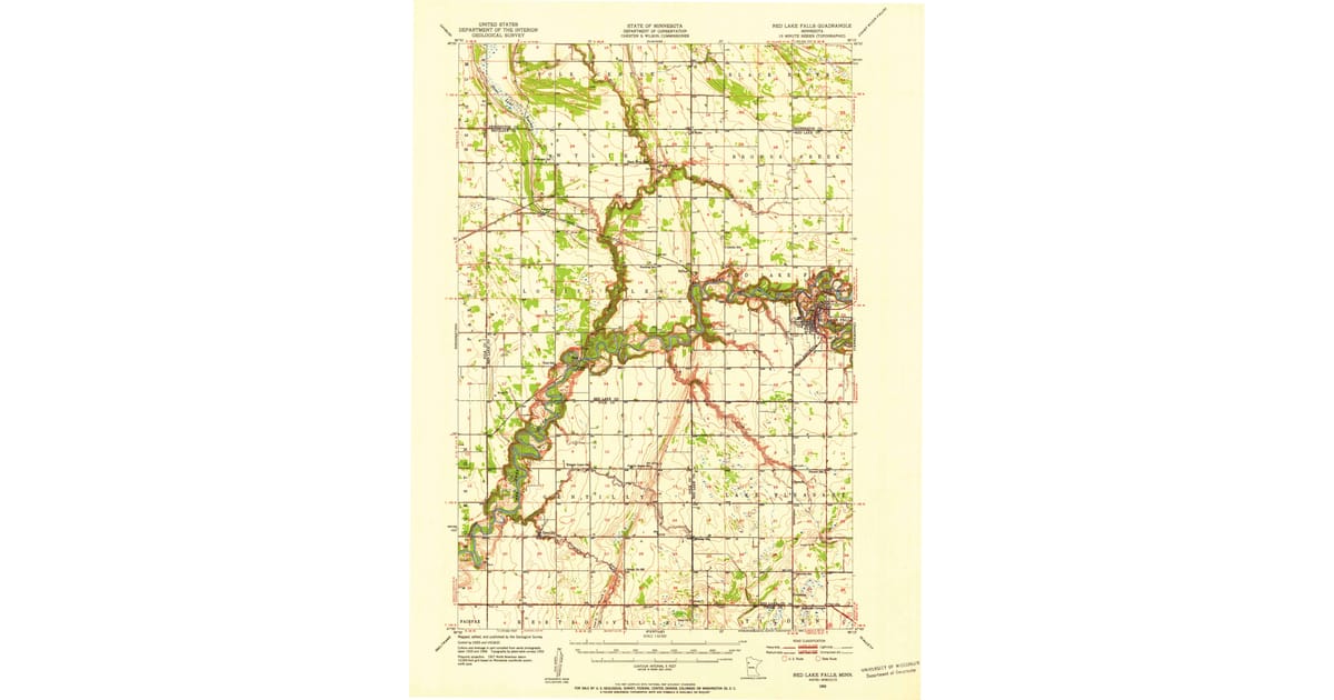 1950s Maps of Red Lake County, MN | Pastmaps