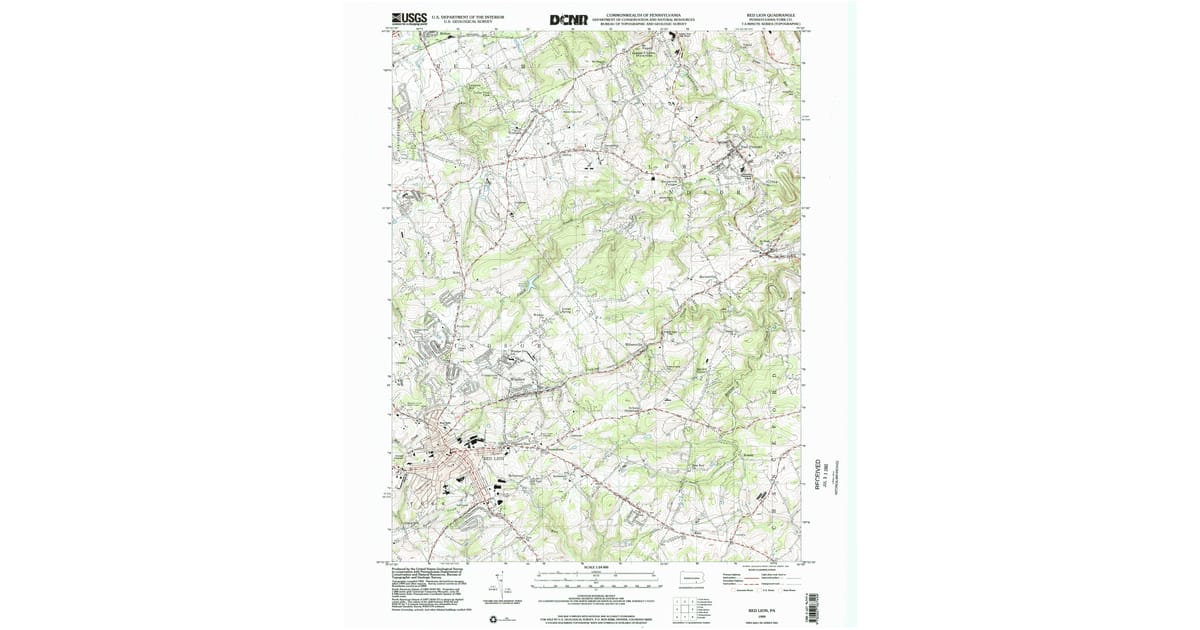 1990s Maps of Red Lion, PA | Pastmaps