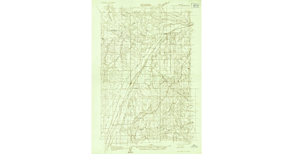 1932 Map of Red Lodge No 1, Carbon County, MT — High-Res | Pastmaps