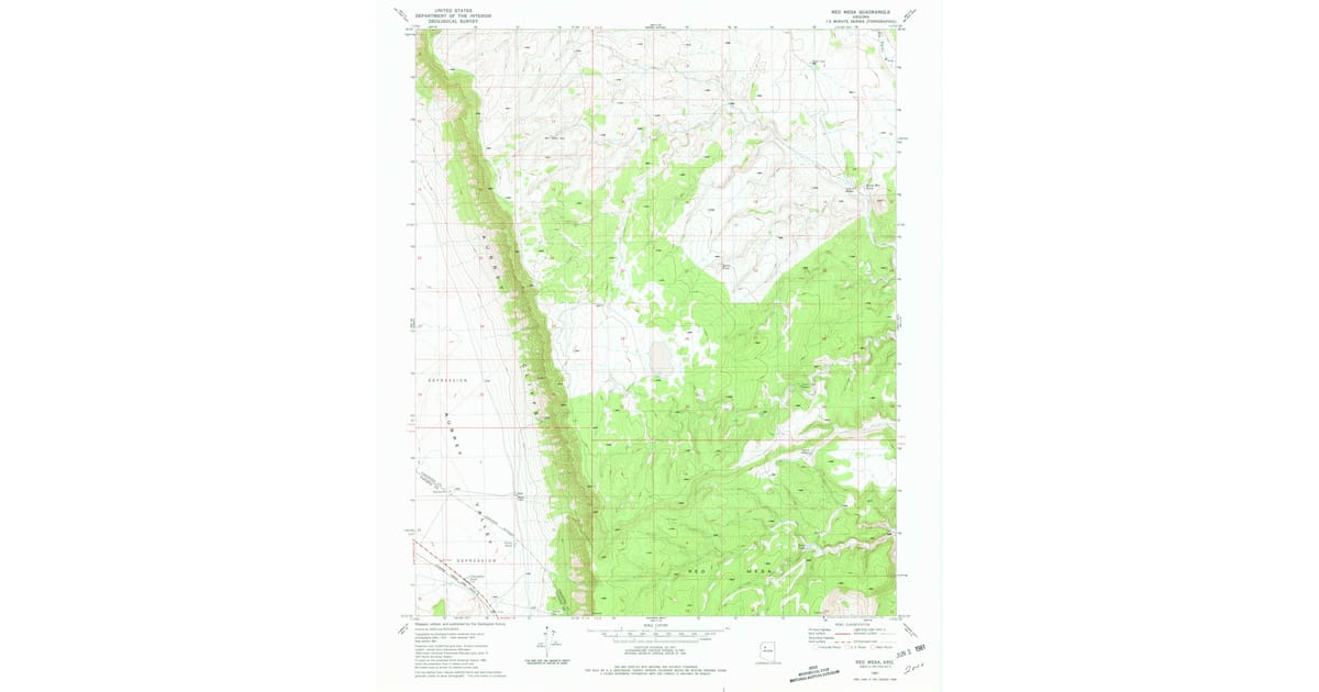 1981 Map of Red Mesa, Coconino County, AZ — High-Res | Pastmaps