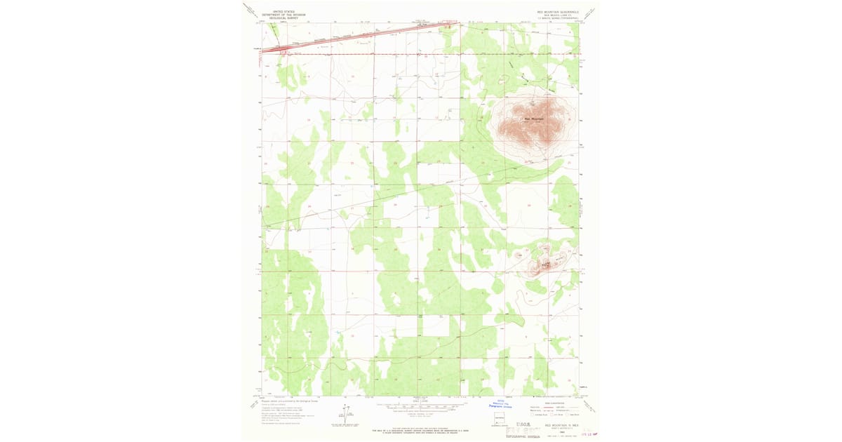 1965 Map of Red Mountain, Luna County, NM — High-Res | Pastmaps
