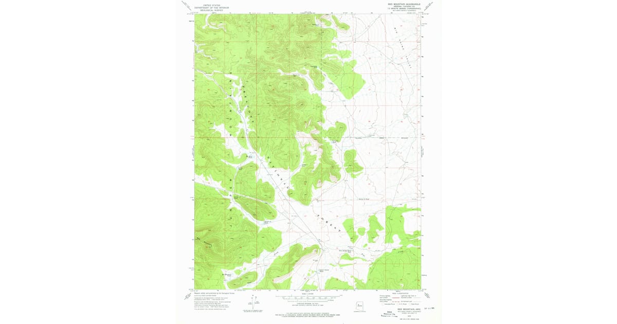 1973 Map of Red Mountain, Yavapai County, AZ — High-Res | Pastmaps