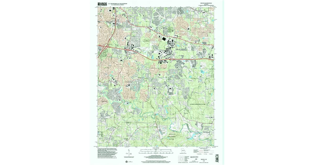 1999 Map of Redan, GA — High-Res | Pastmaps