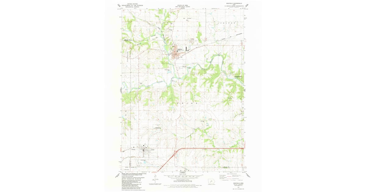 1982 Map of Redfield, IA — High-Res | Pastmaps