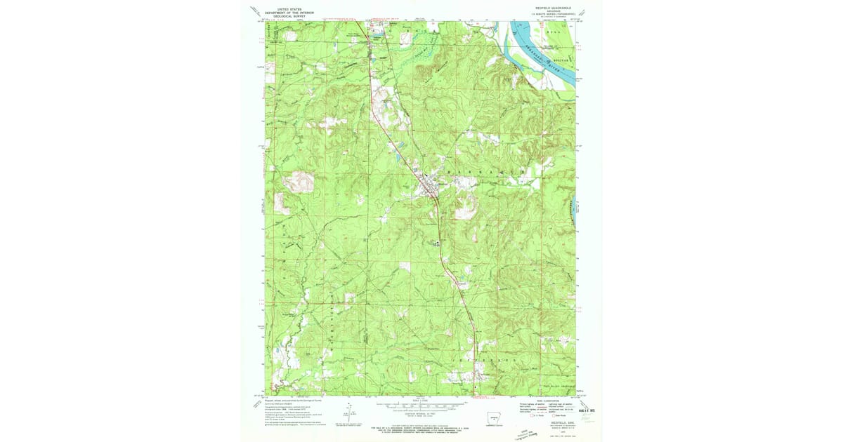 1970 Map of Redfield, AR — High-Res | Pastmaps