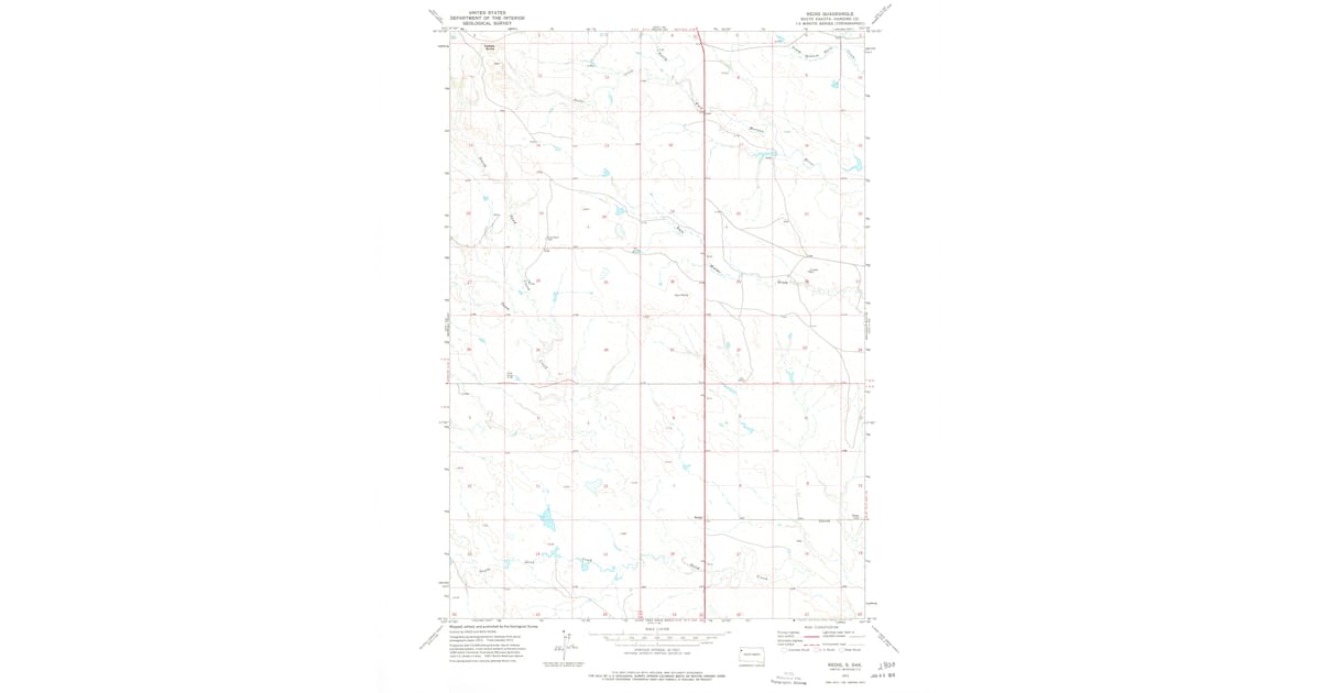 1973 Map of Redig, Harding County, SD — High-Res | Pastmaps