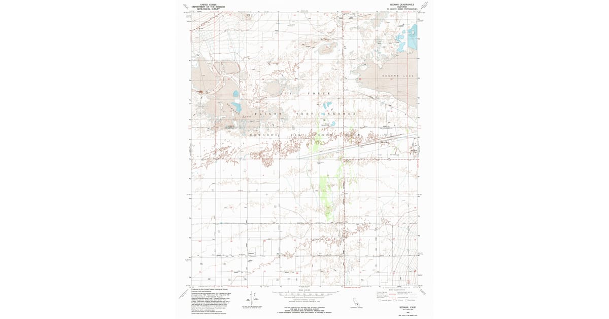 1992 Map of Redman, Los Angeles County, CA — High-Res | Pastmaps