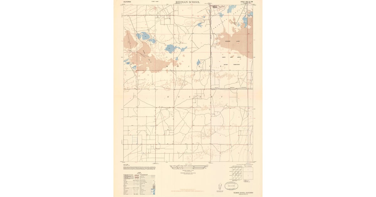 1947 Map of Redman School, Los Angeles County, CA — High-Res | Pastmaps