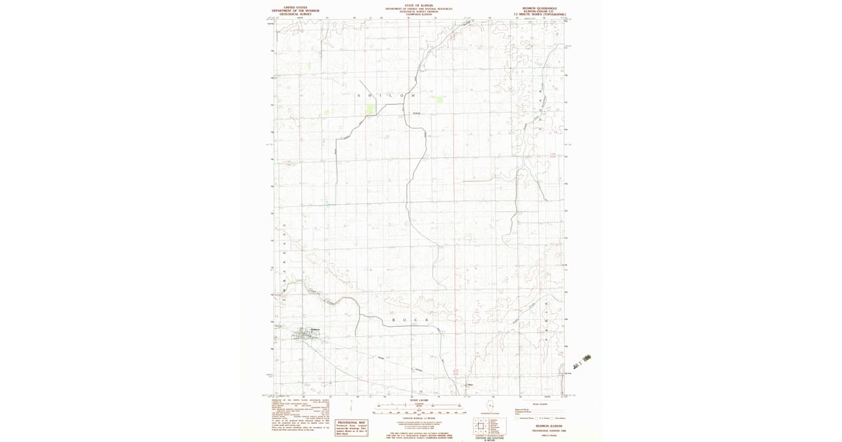 1982 Map of Redmon, IL — High-Res | Pastmaps