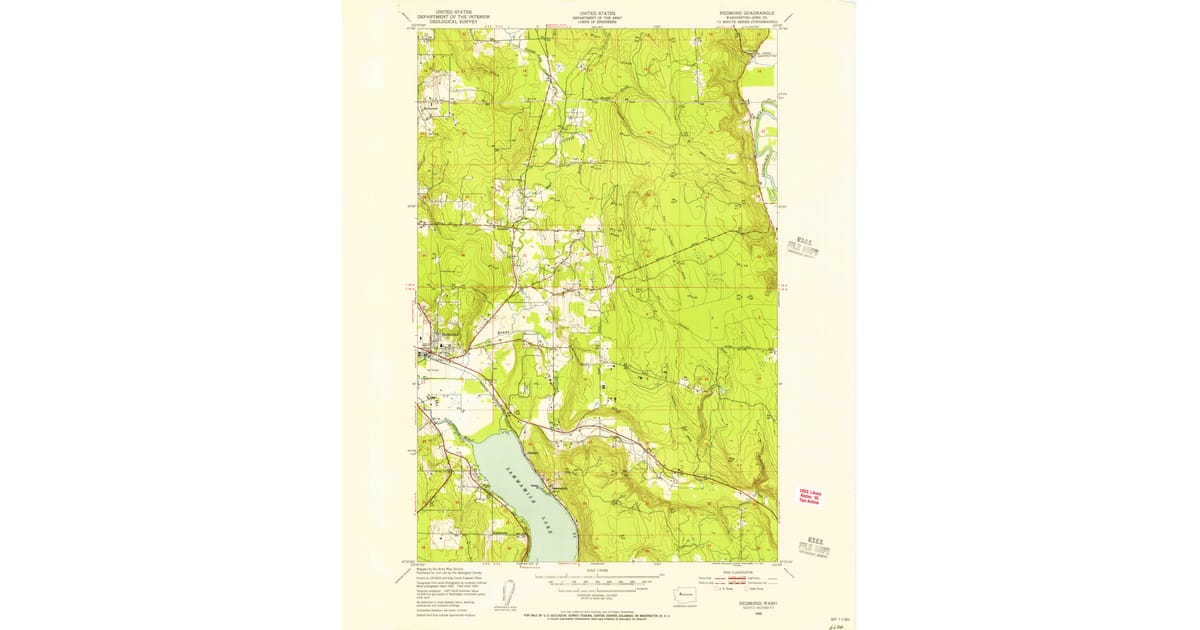 1950 Map of Redmond, WA — High-Res | Pastmaps
