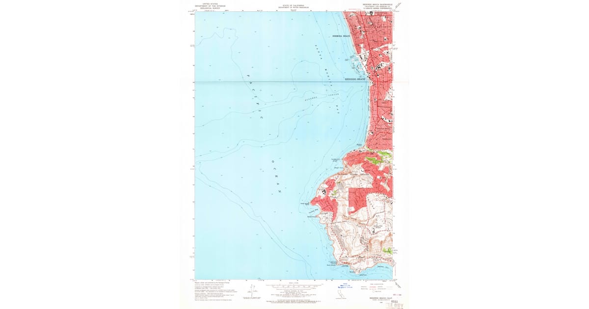 1963 Map of Redondo Beach, CA — High-Res | Pastmaps