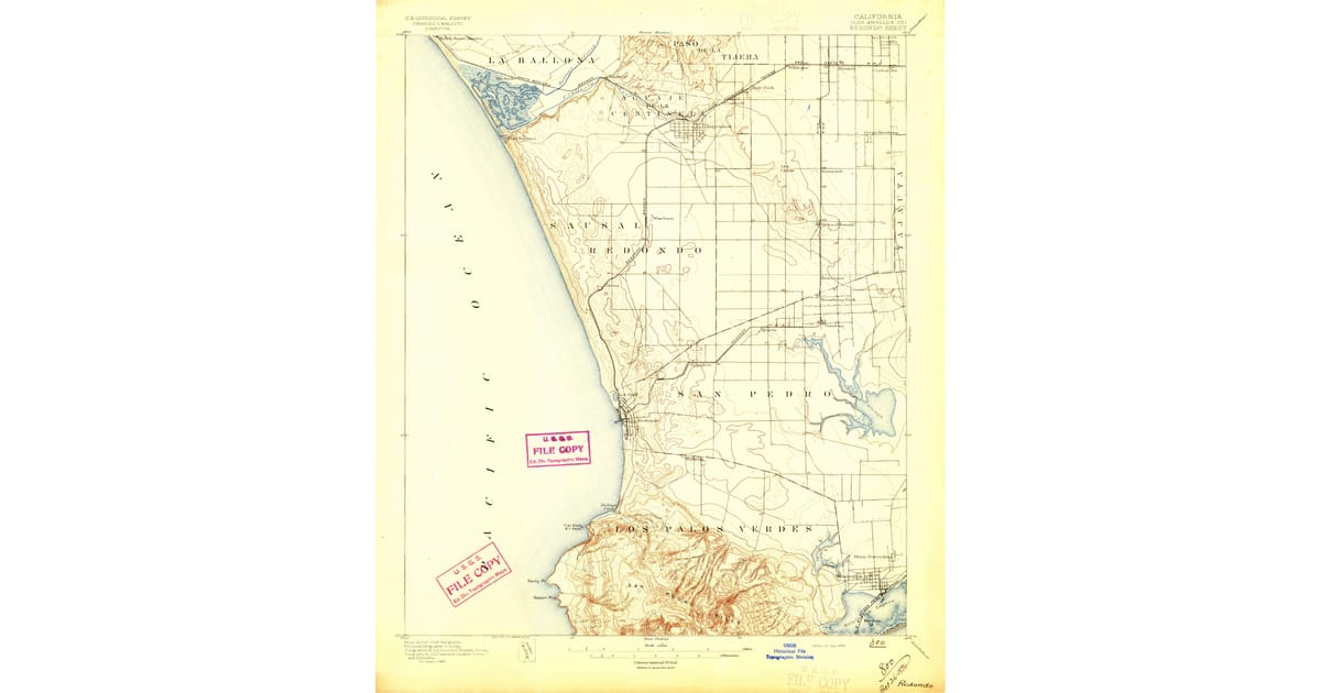 Old Maps of Gardena, CA for Genealogy | Pastmaps