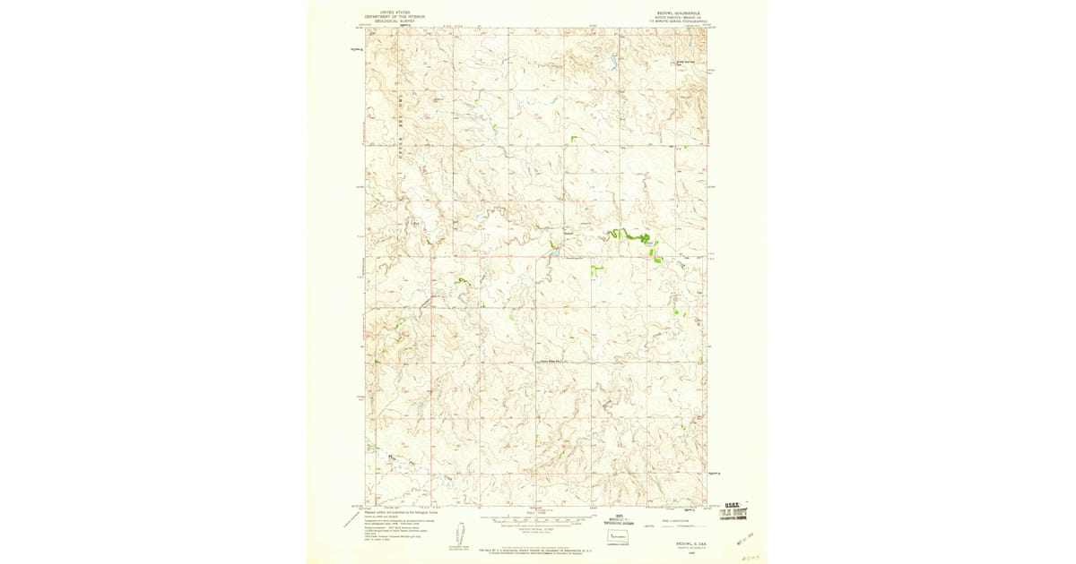 1959 Map of Redowl, Meade County, SD — High-Res | Pastmaps