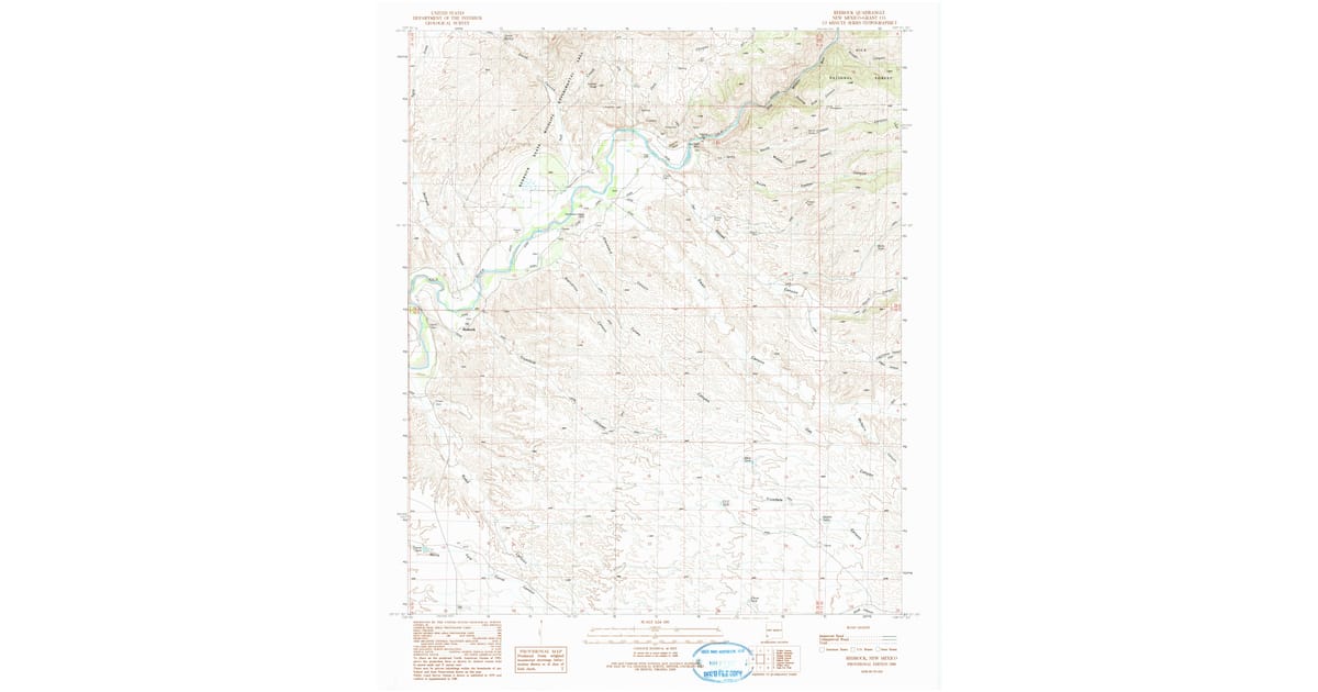 1990 Map of Redrock, NM — High-Res | Pastmaps