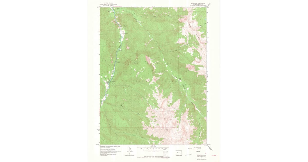 1960 Map of Redstone, CO — High-Res | Pastmaps