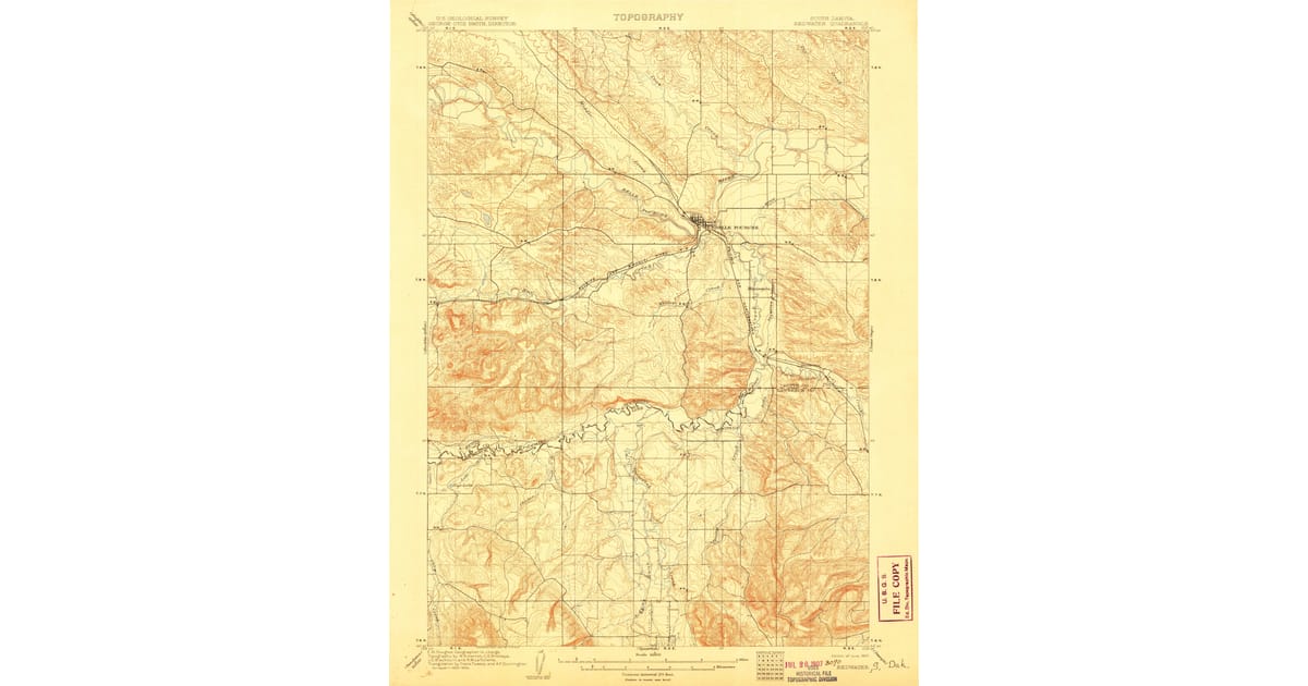 1907 Map of Redwater, Butte County, SD — High-Res | Pastmaps
