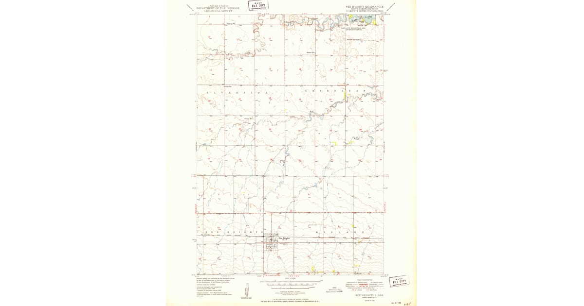 Old Historical Maps of Ree Heights, SD | Pastmaps