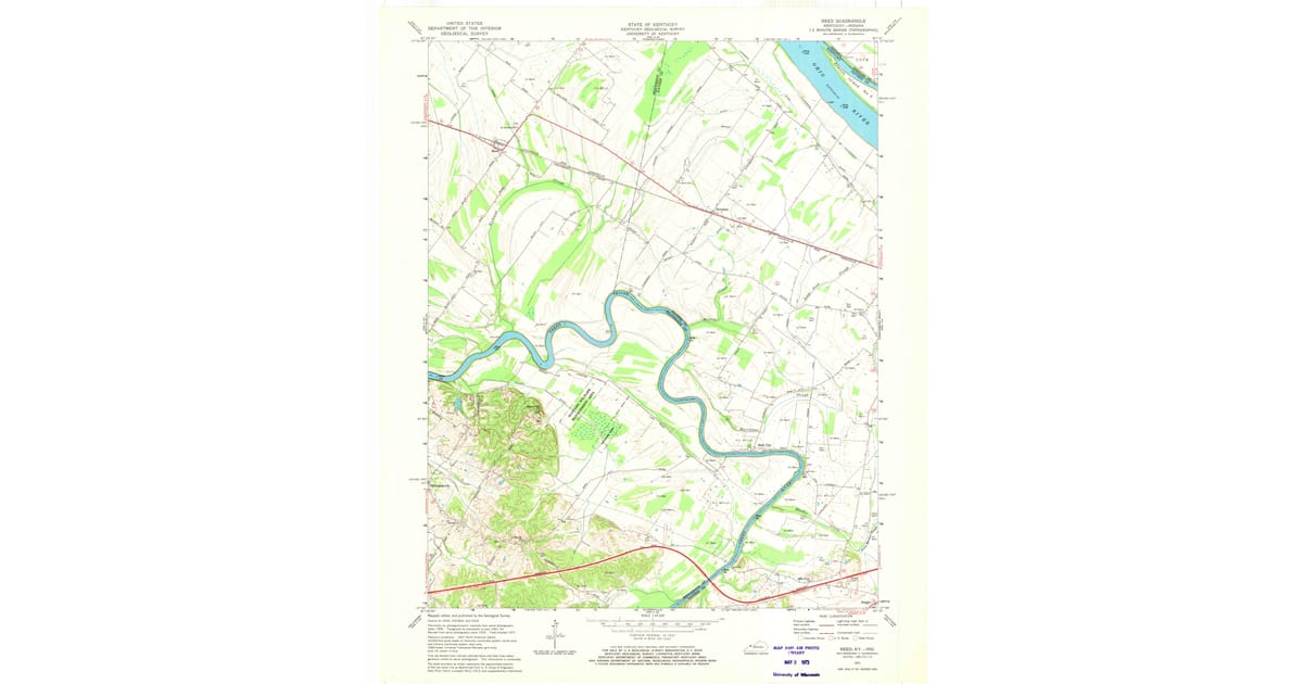 1971 Map of Reed, Henderson County, KY — High-Res | Pastmaps