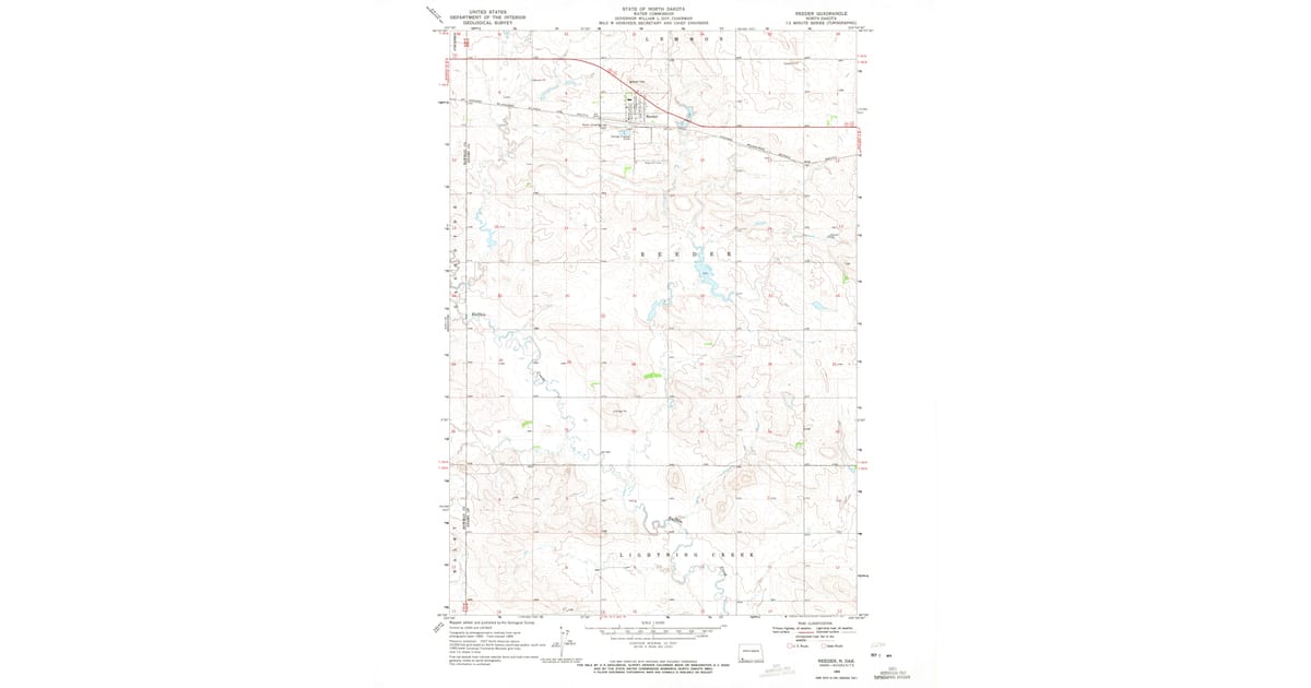 1969 Map of Reeder, ND — High-Res | Pastmaps