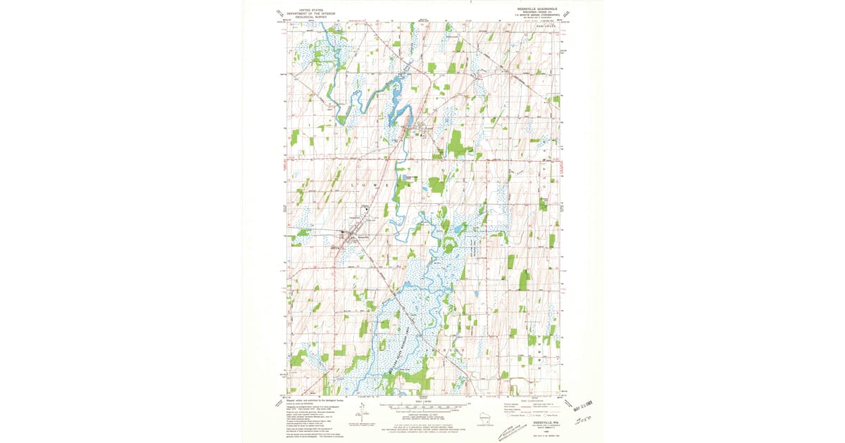 1980 Map of Reeseville, WI — High-Res | Pastmaps