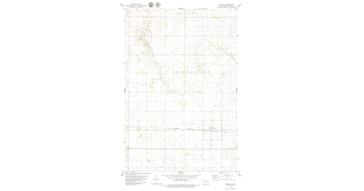 1979 Map of Regan, ND — High-Res | Pastmaps