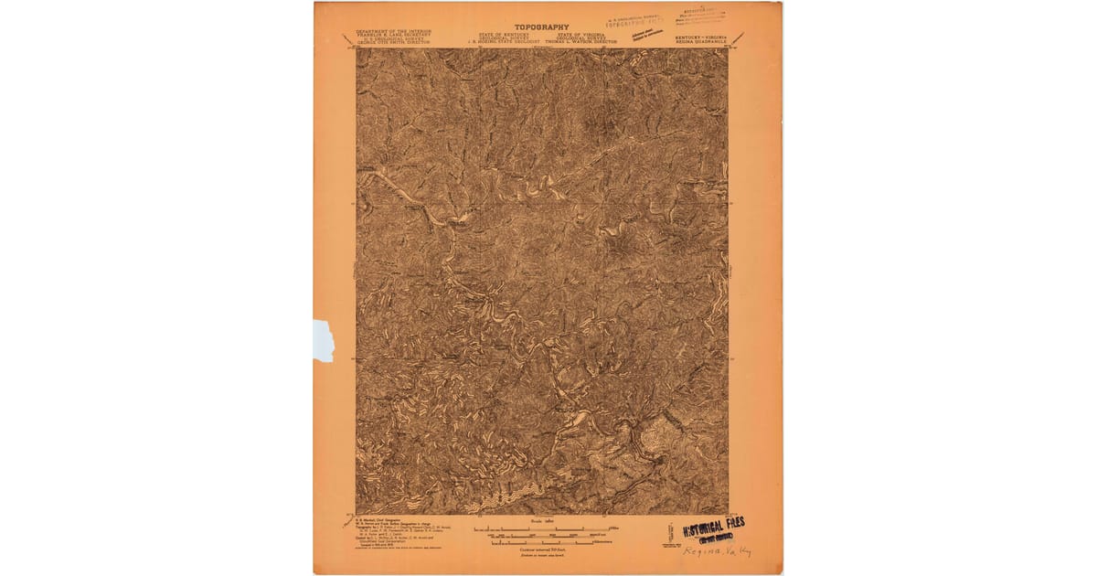1915 Map of Regina, Pike County, KY — High-Res | Pastmaps