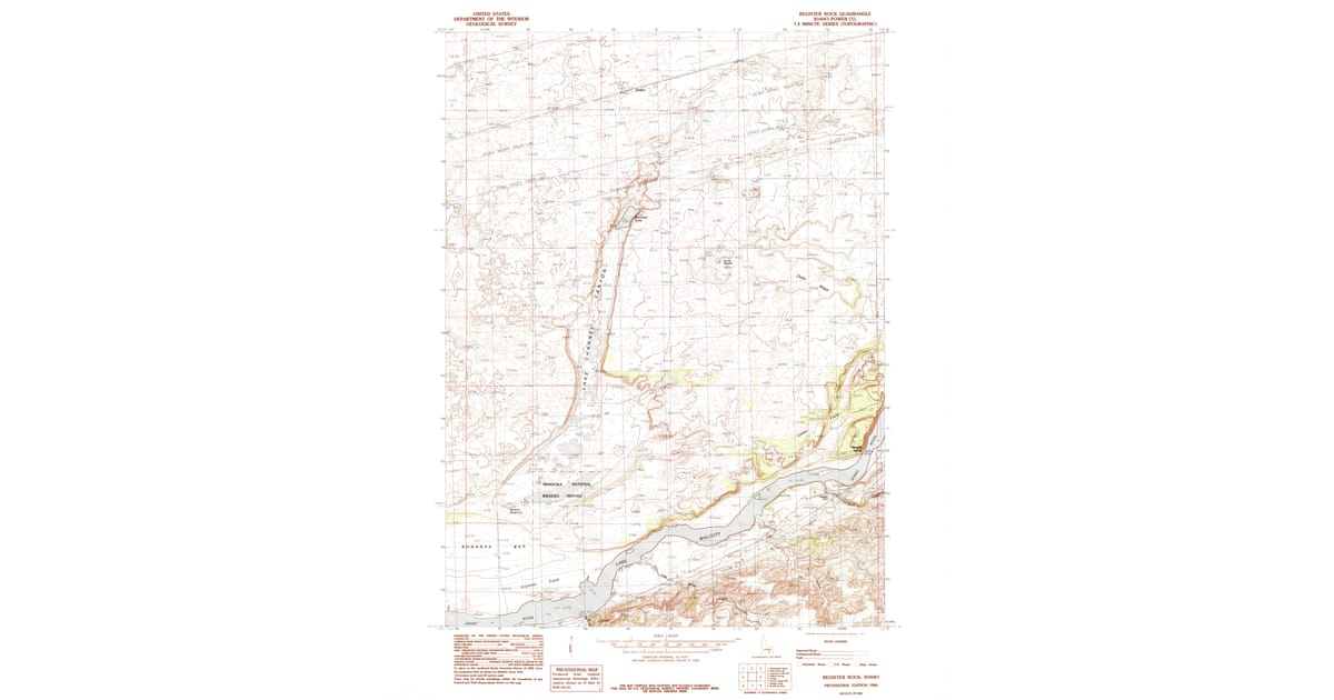 1984 Map of Register Rock, Power County, ID — High-Res | Pastmaps