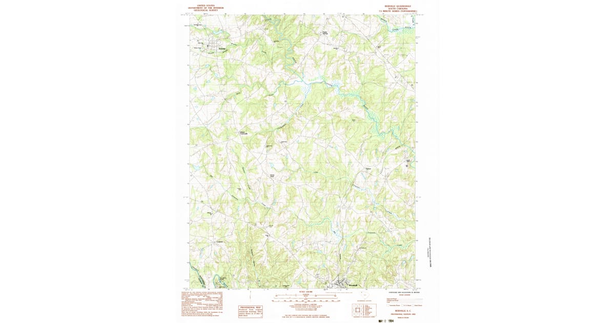 1983 Map of Reidville, SC — High-Res | Pastmaps