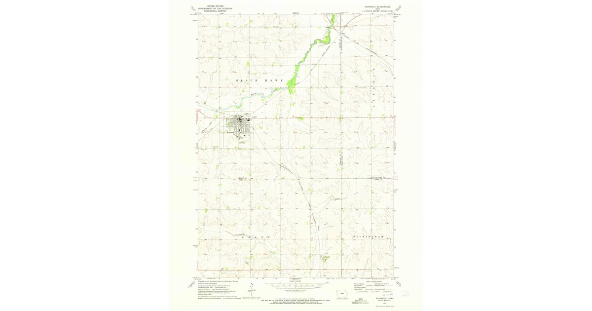 1971 Map of Reinbeck, IA — High-Res | Pastmaps