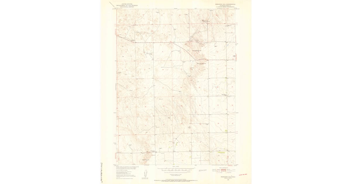 1951 Map of Reiradon Hill, Logan County, CO — High-Res | Pastmaps